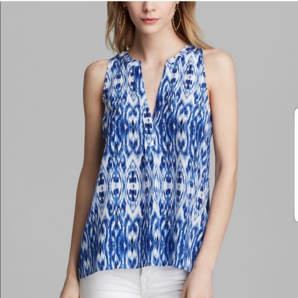 Joie | Tops | Joie Silk Aruna Ikat Stripe Sleeveless Blouse Tank | Poshmark